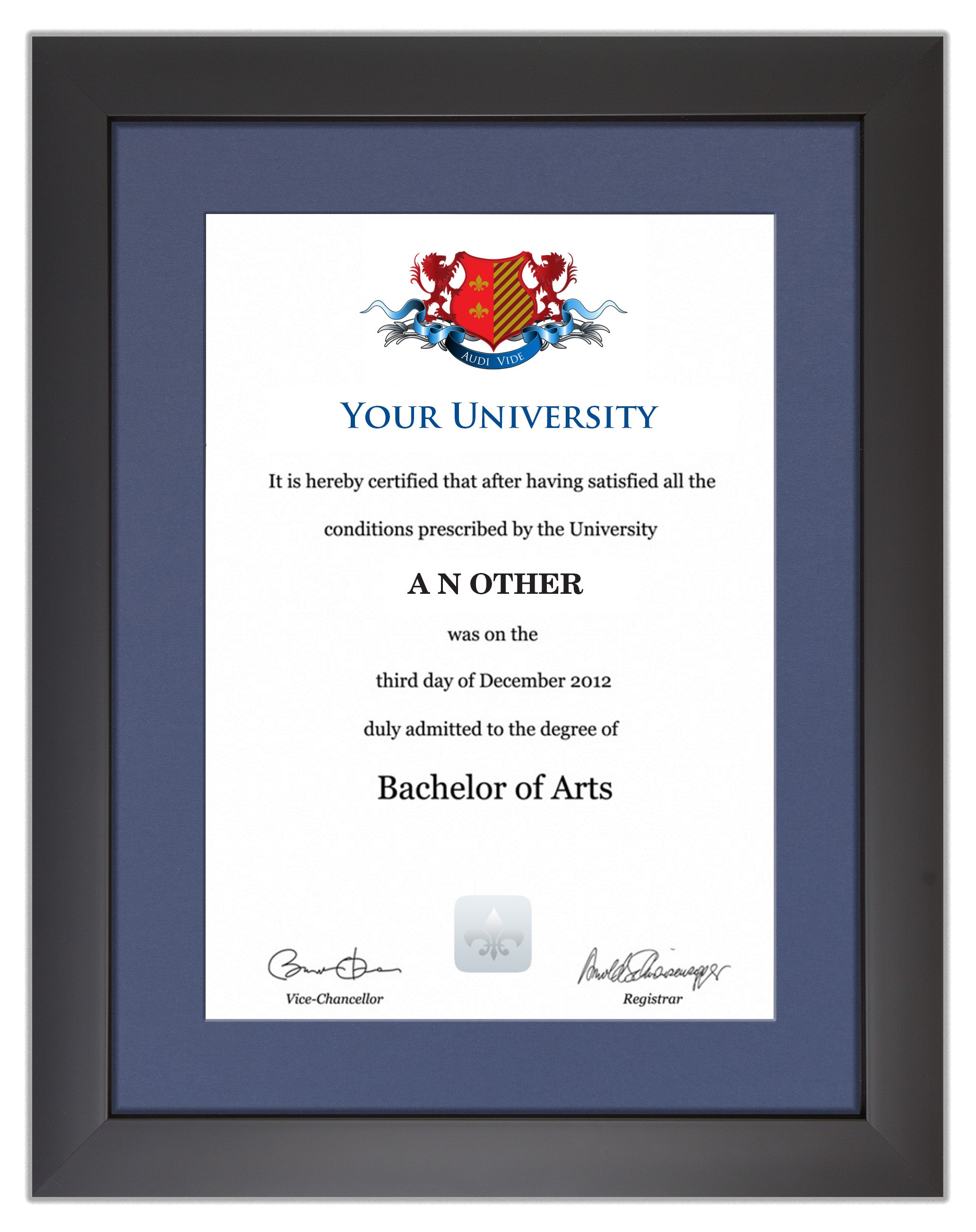 University of Greenwich Modern Degree Display Frame | Evess – Evess Group