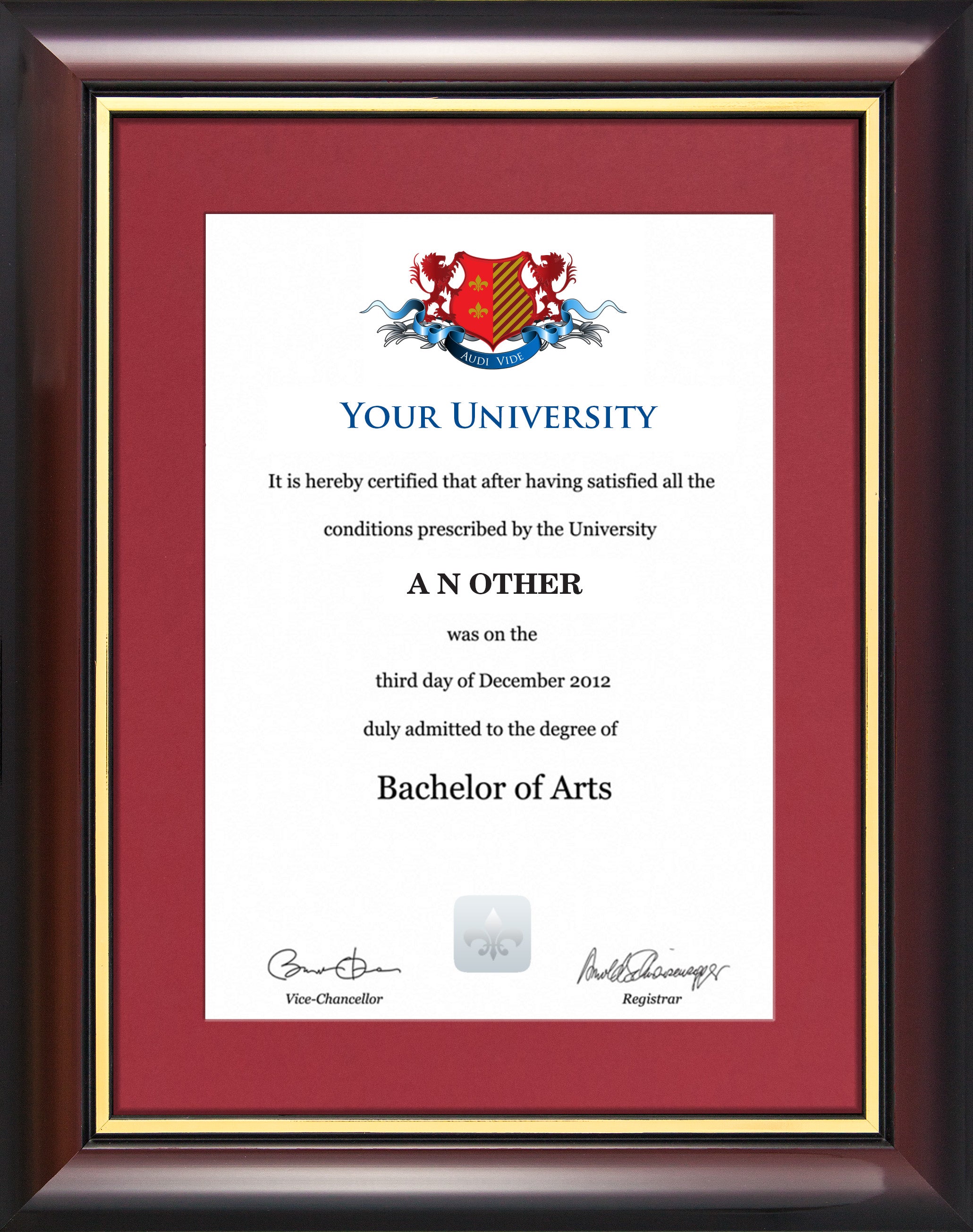 Teeside University Traditional Degree Display Frame | Evess – Evess Group