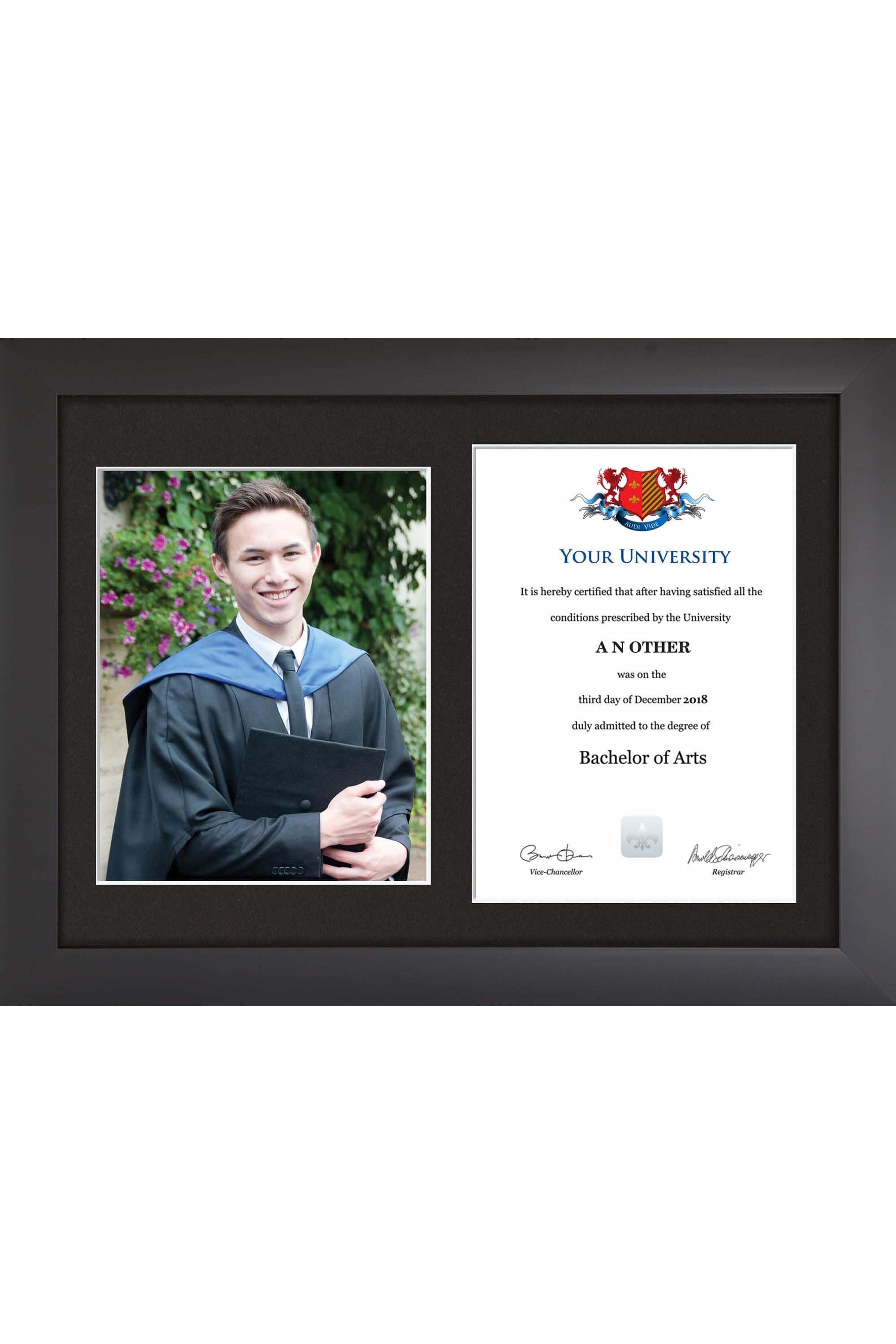 University of Glasgow Modern Dual Graduation Certificate Frame | Evess ...